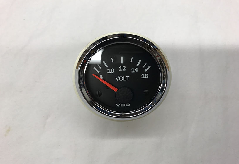 GAUGE VOLTMETER 12V DC CHROME BEZEL | REV Fire Group - Parts eStore