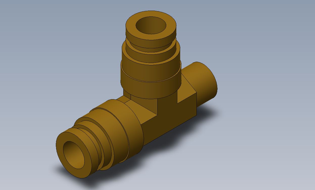 TEE, 1/4 NPT X 3/8 AIR, MALE R | Schwarze eStore