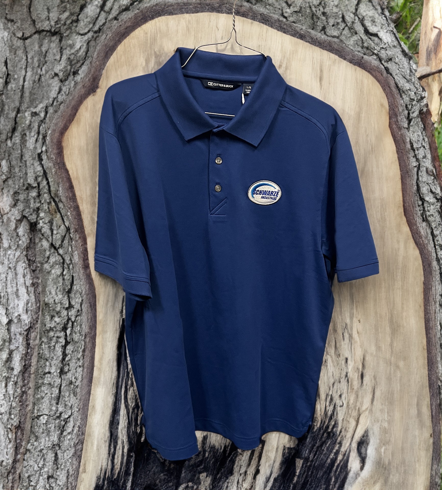 MEN'S BLUE POLO-CUTTER & BUCK LARGE | Schwarze eStore