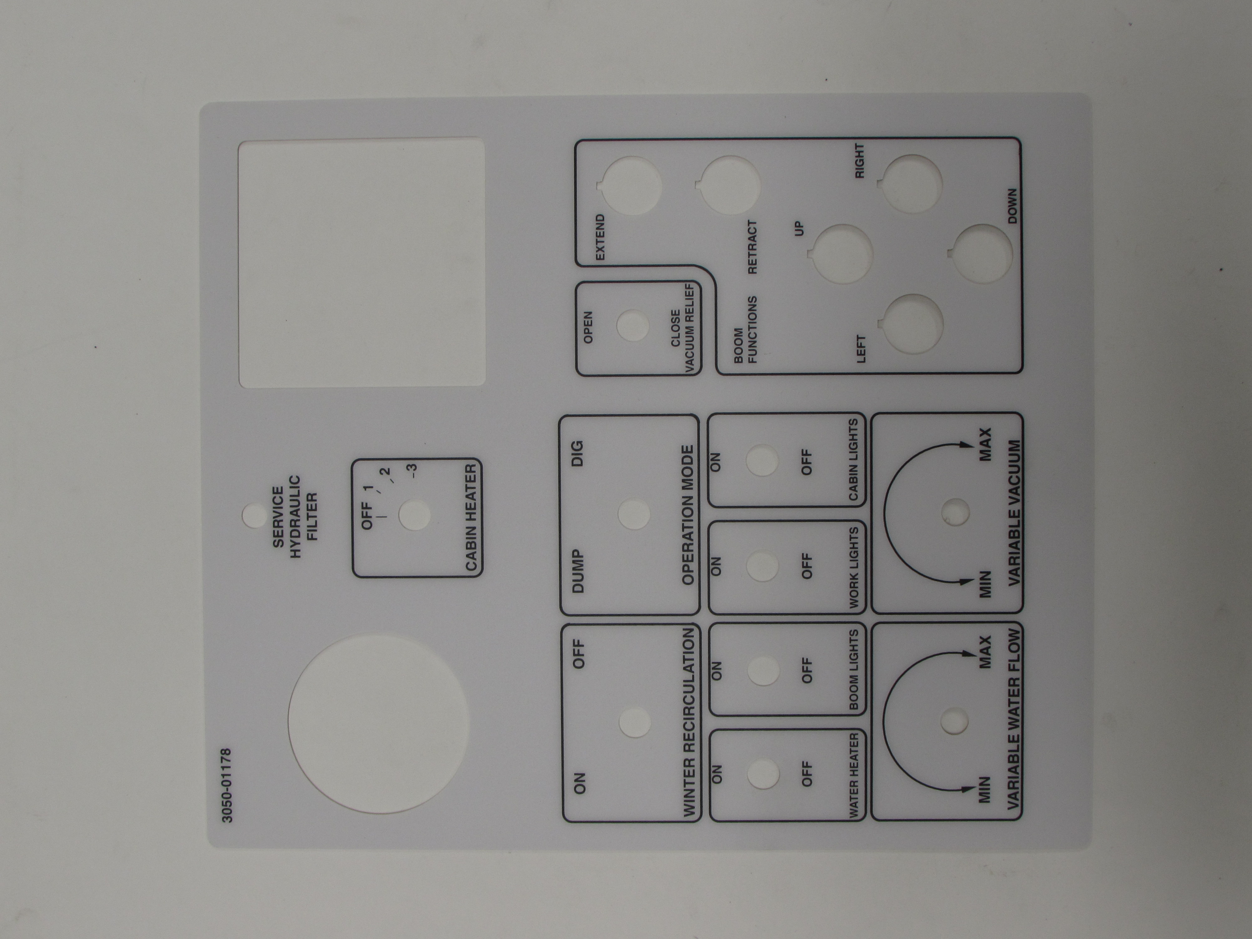 DECAL, CONTROL PANEL-VARI-FLOW | Super Products eStore