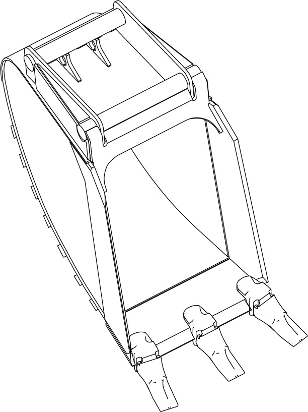 24” EXCAVATING BUCKET, (.33 Cu. Yd. Struck) | Gradall eStore