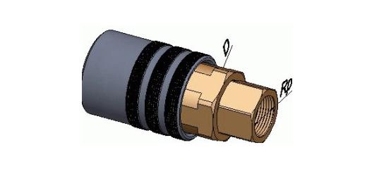N16 FEMALE ADAPTER SOCKET 1/2'' BSPP, 2-WAY S/O | DME eSTORE
