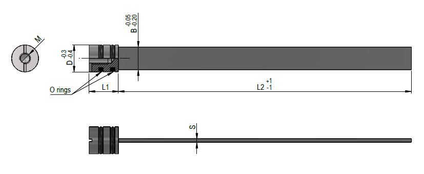 F2108 20X300 Plug baffle with O-rings | DME eSTORE