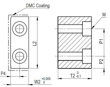Gliding plate for flat guid. 44x16 L 16 | DME eSTORE