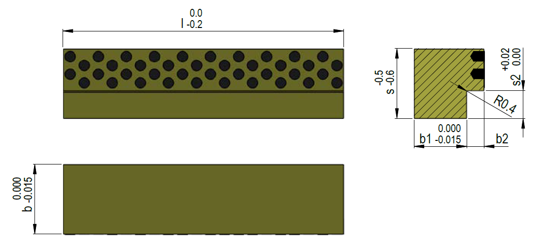 Self-lubr. guid. rail no hole 40x16x160 | DME eSTORE