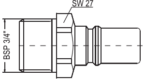 U112 Female 3/4'' thd coupling for Mold P | DME eSTORE