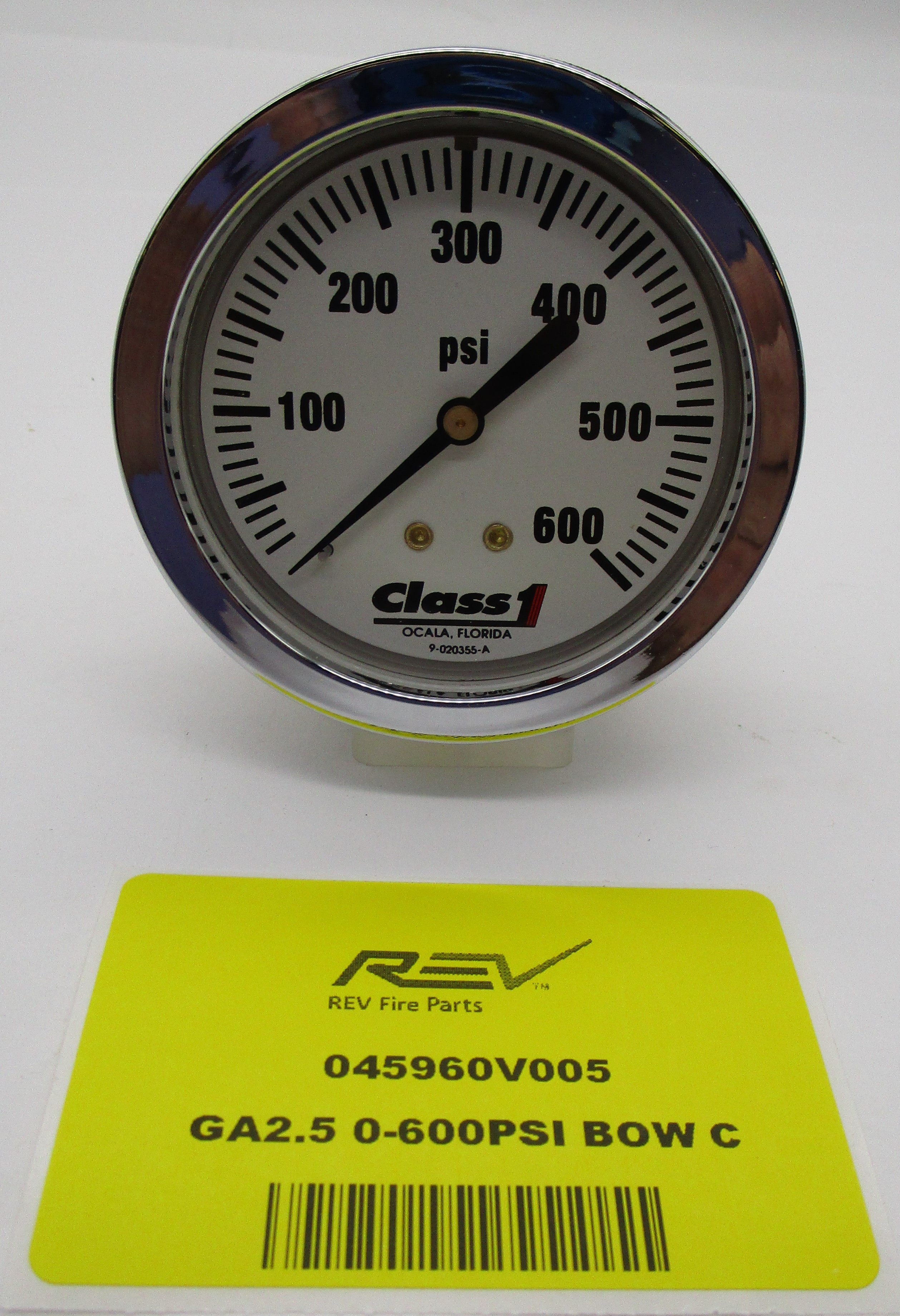 GA2.5 0-600PSI BOW CLASS1 LOGO | Fire eStore