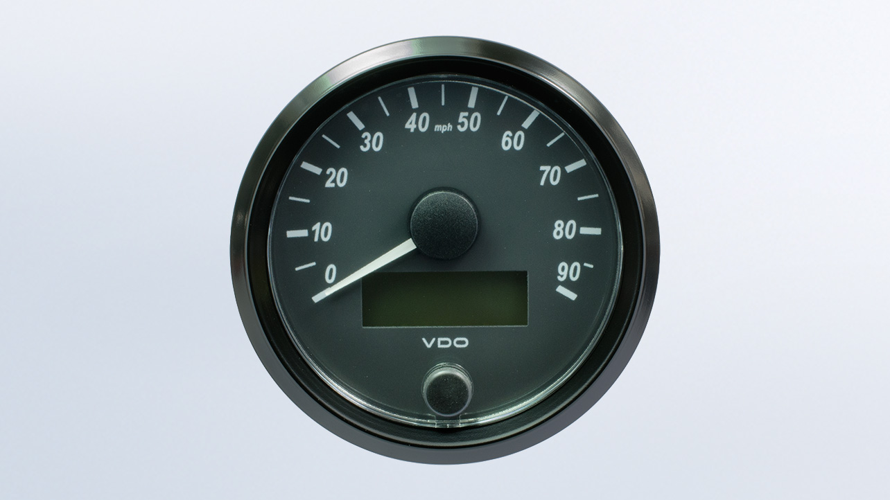 SPEEDO 80MM 90 MPH W/HARNESS PROGRAMMED W/MILEAGE | Fire eStore