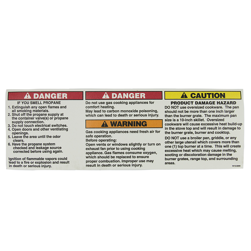 TAG-PROPANE&HTNG WRNGS/CKWR CAUTION | REV Parts Store