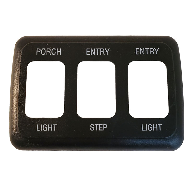 BEZEL-PLASTIC 3 GANG BLACK ENTRY LIGHT / ENTRY STEP / PORCH LIGHT | REV ...