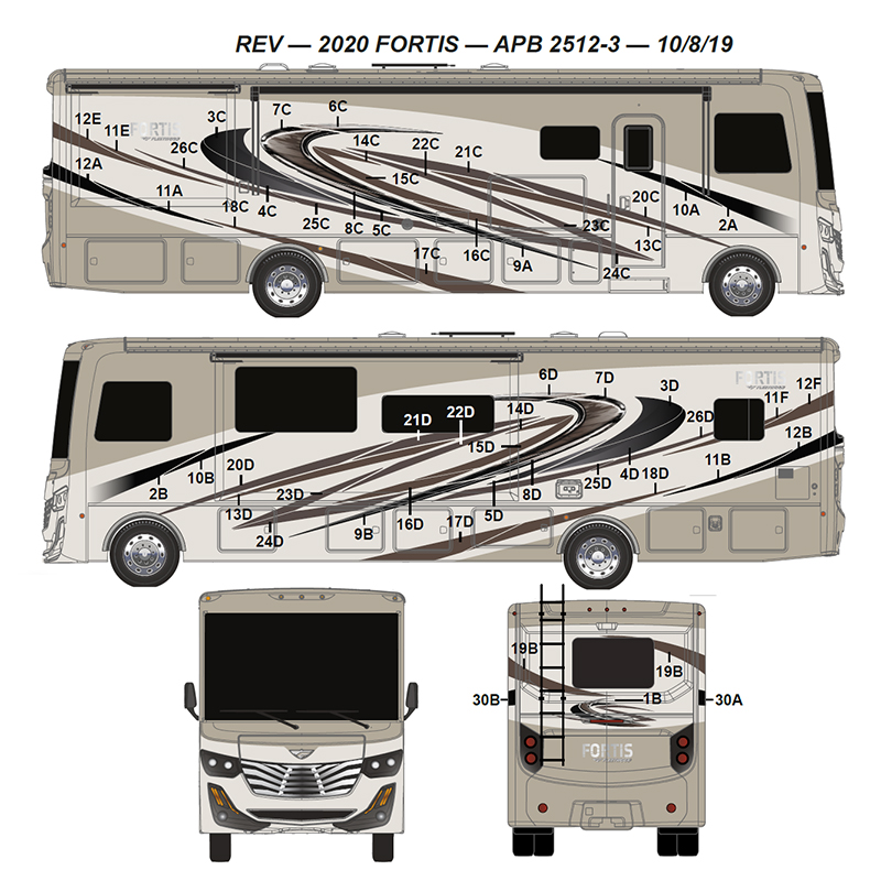 DECAL-VINYL DIE-CUT KIT CLR #2 FORTIS | REV Parts Store