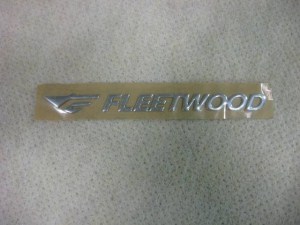 DECAL, FLEETWOOD WITH SHIELD6 5/8 CHROME | REV Parts Store