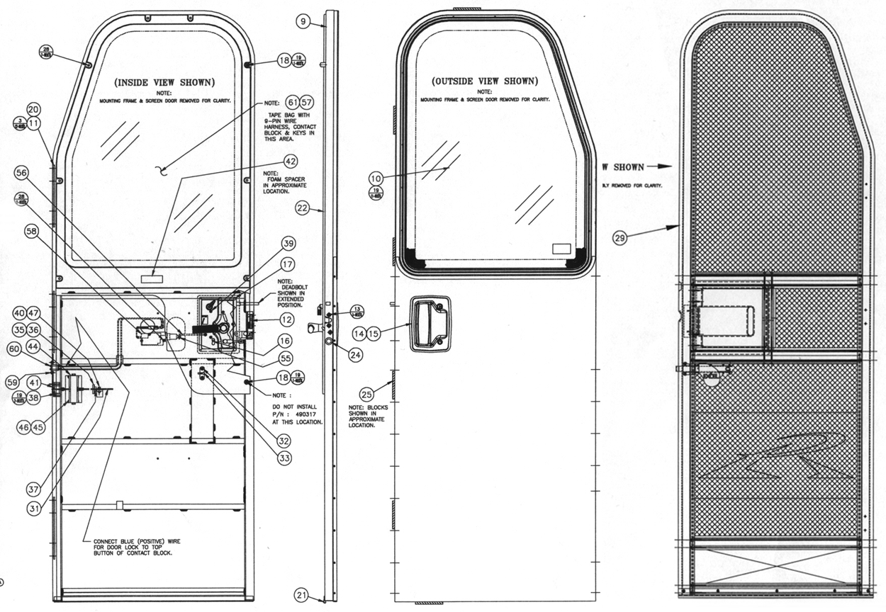 DOOR- ENTRY FRONT W/SCREEN (K1 | REV Parts Store