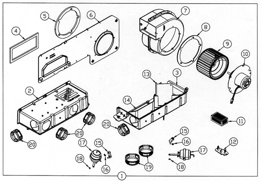A/C- BLOWER AIR BOX /EVANS RV2 | REV Parts Store