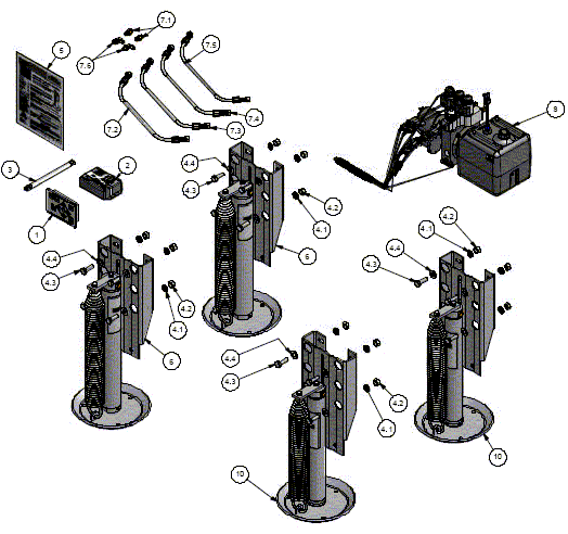 LVLR- HYD SYS 4PT HP /PG 90100 | REV Parts Store