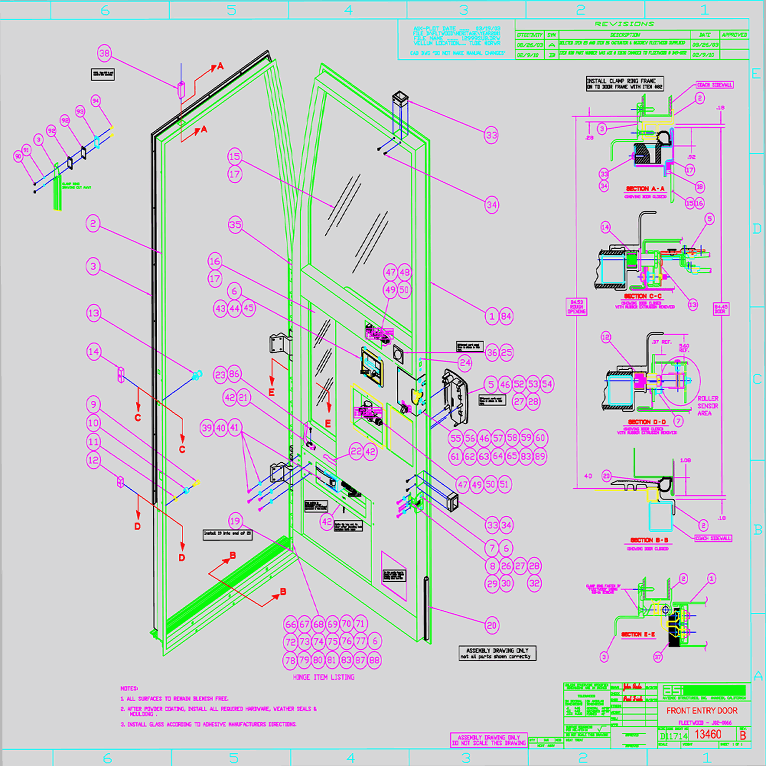 DOOR-ENT FRT W/SCREEN KEYLESS | REV Parts Store