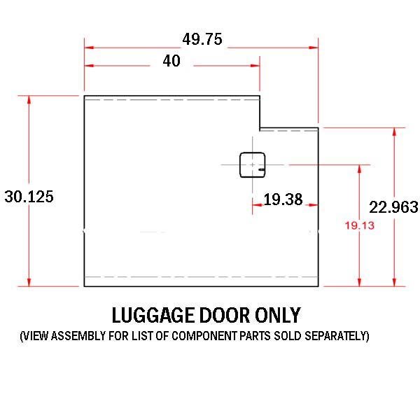 DR-LUG 30 1/8 X 49 3/4 RS W/NOTCH | REV Parts Store