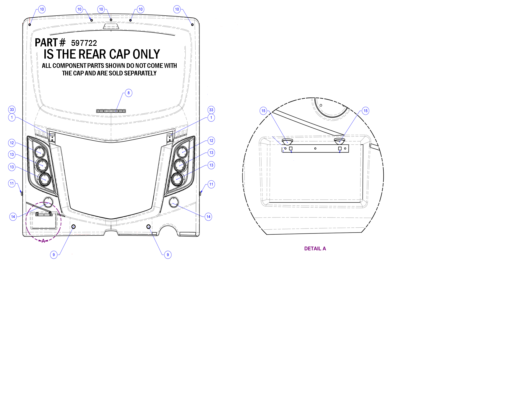 CAP-REAR | REV Parts Store